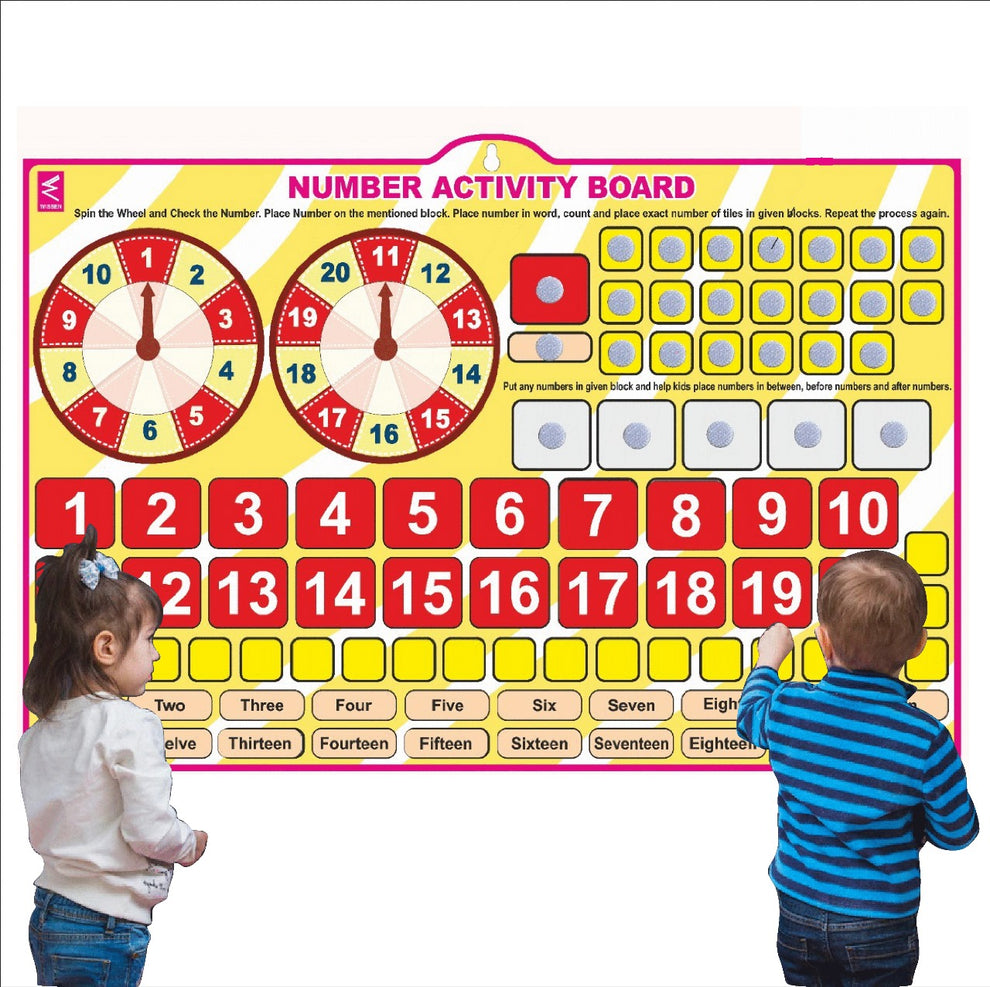 Wooden Number Activity Learning Board- Velcro Based for Kids – Wissen ...