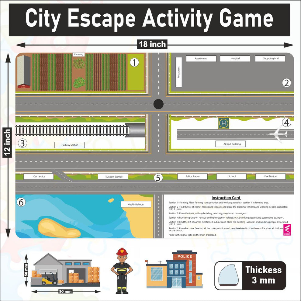 Wooden City Escape Activity Board Game – Wissen Products
