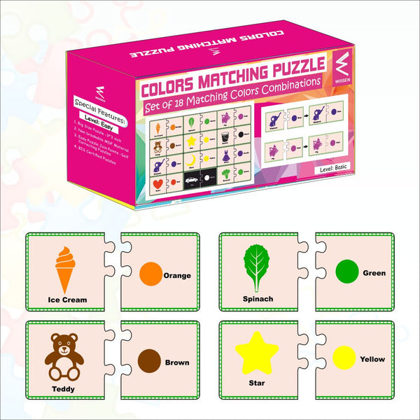 Wooden Self Correcting Color puzzle for kids -Basic Level – WissenProduct