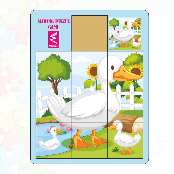 Wooden Cow and Calf Sliding Puzzle Game – WissenProduct