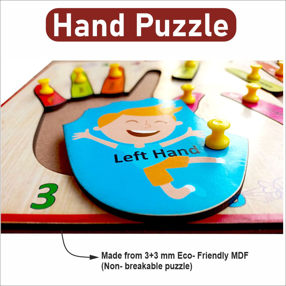 Wooden Hand Counting Peg Board Puzzle- 12*9 inch – WissenProduct
