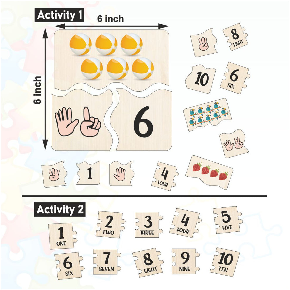 Wooden Numbers Matching Puzzle for Kids – Wissen Products